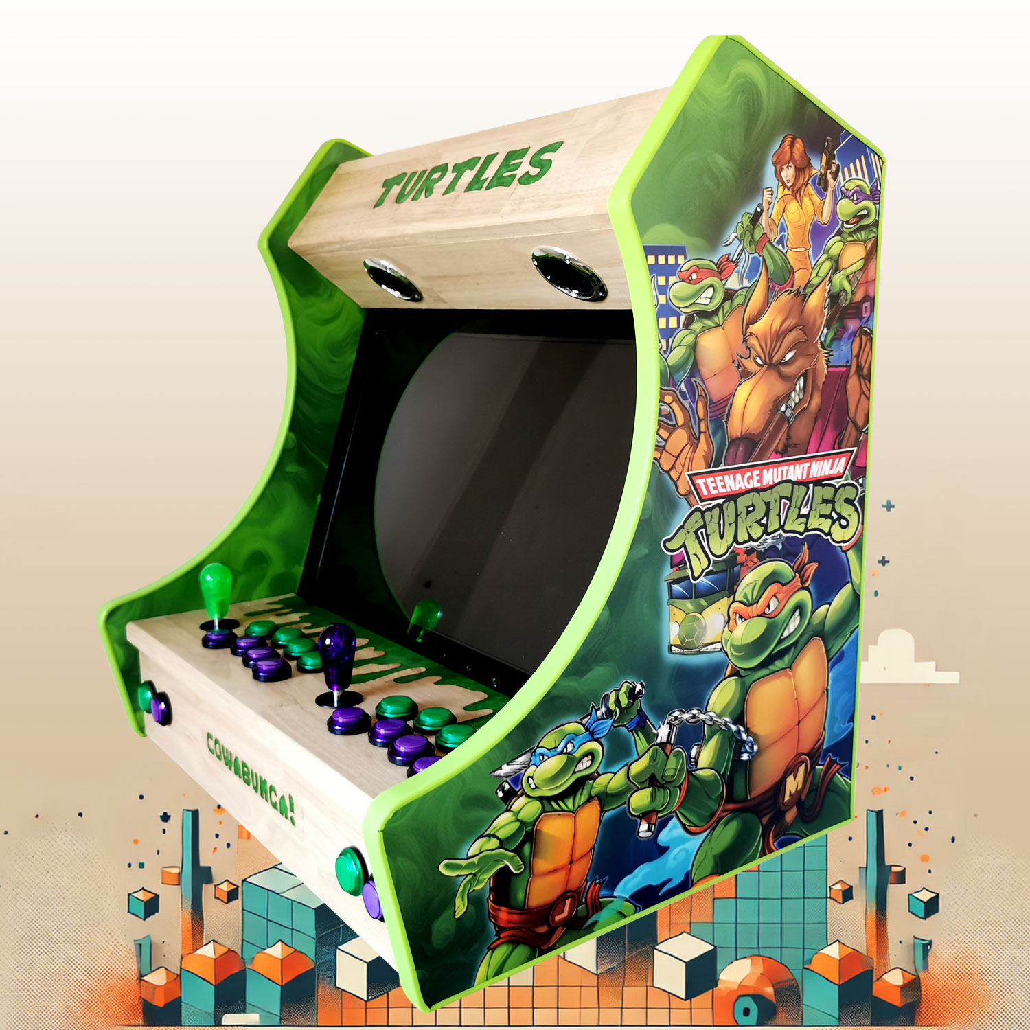 Bornes d’Arcade en Bois sur Mesure – I Wood Arcade, Artisanat et Rétro